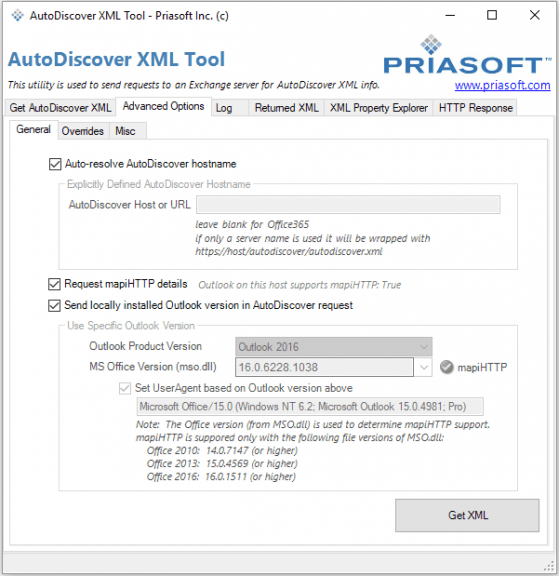 Free utility - AutoDiscover Test Tool